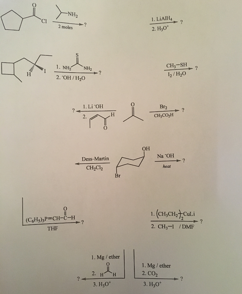 Solved NH2 2 moles 1. NH NH 2. "OH H2O 1. Li OH CH 2012 | Chegg.com
