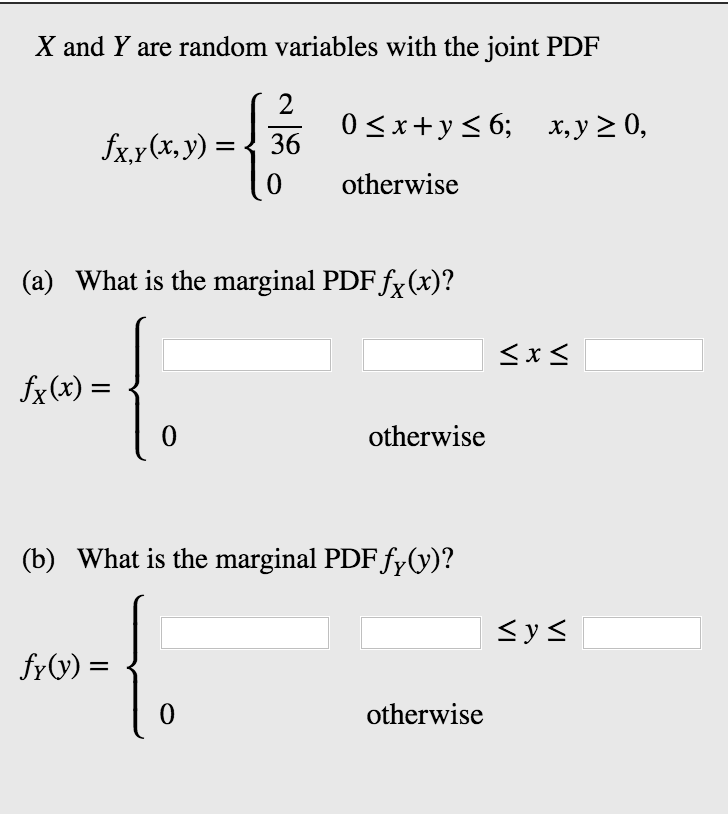 Solved X and Y are random variables with the joint PDF 2 0 | Chegg.com