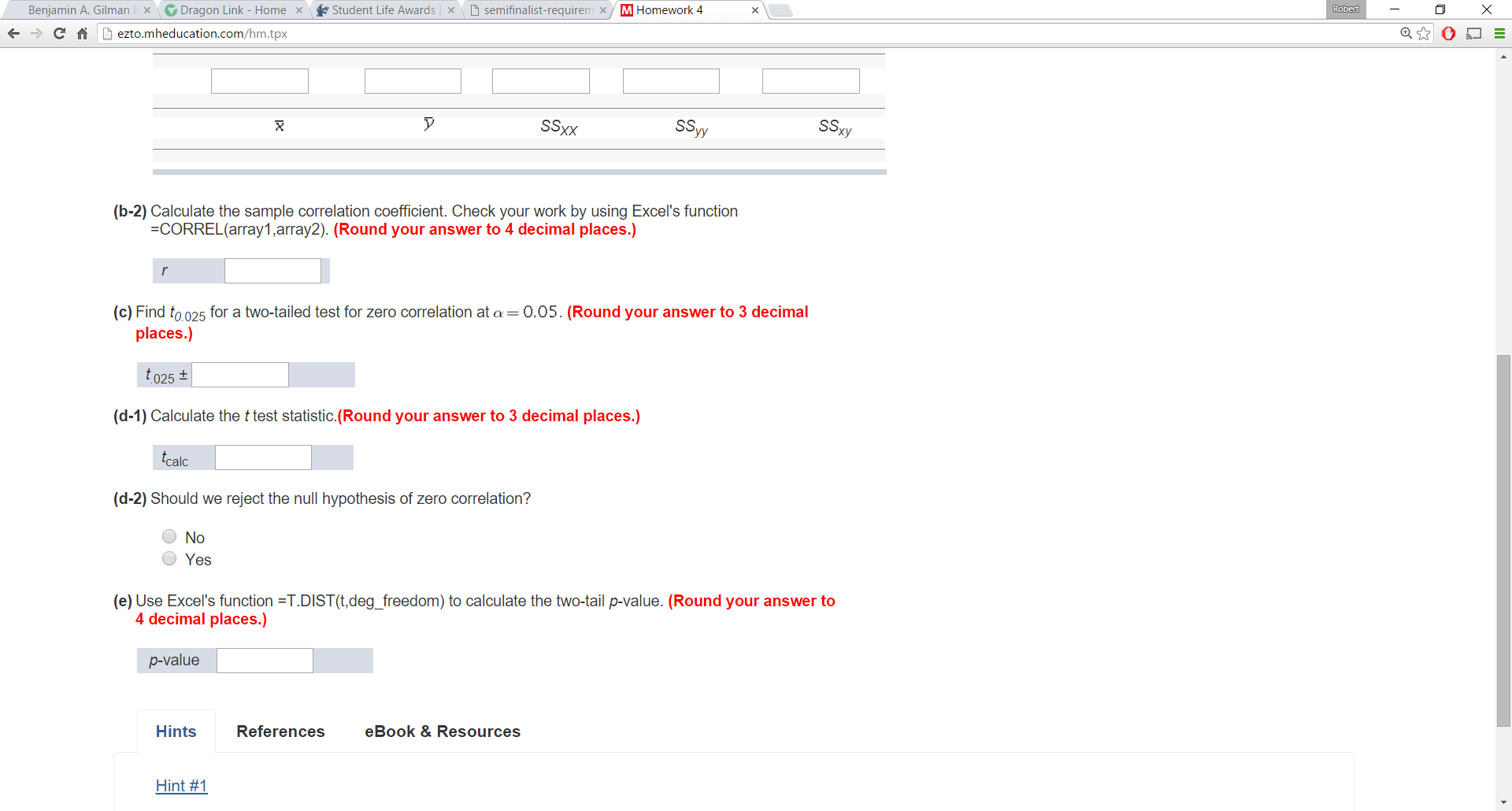Solved Calculate SS_XX, SS_yy, and SS_xy. (Leave no cells | Chegg.com
