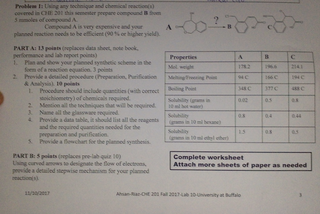 Solved Problem 1: Using any technique and chemical | Chegg.com