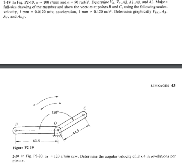 both problems are from ---- kinematics and dynamics | Chegg.com