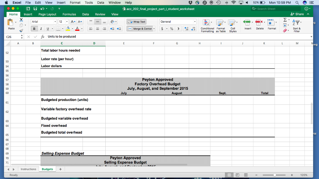 Solved Excel File Edit View Insert Format Tools Data Window | Chegg.com