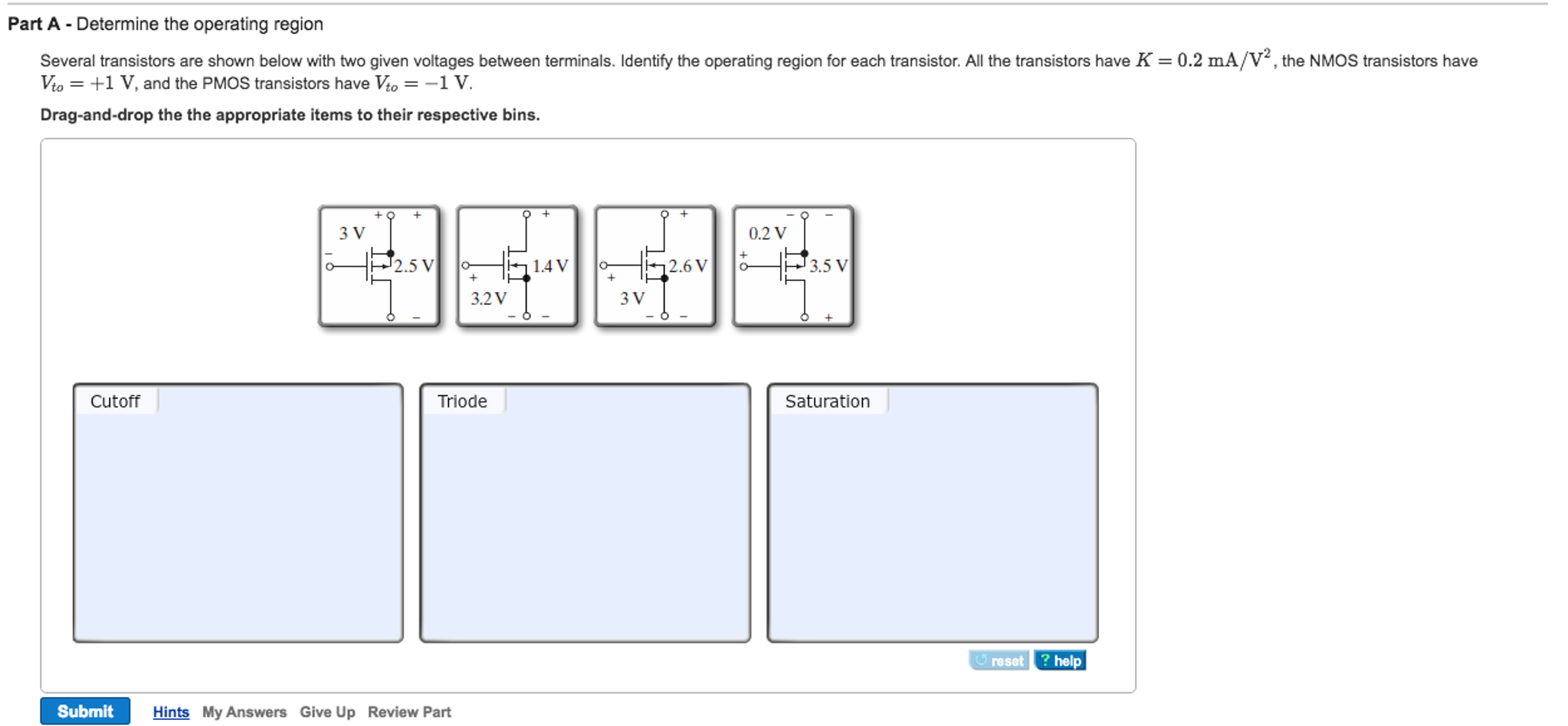 Solved NMOS and PMOS Transistors Learning Goal: To determine | Chegg.com