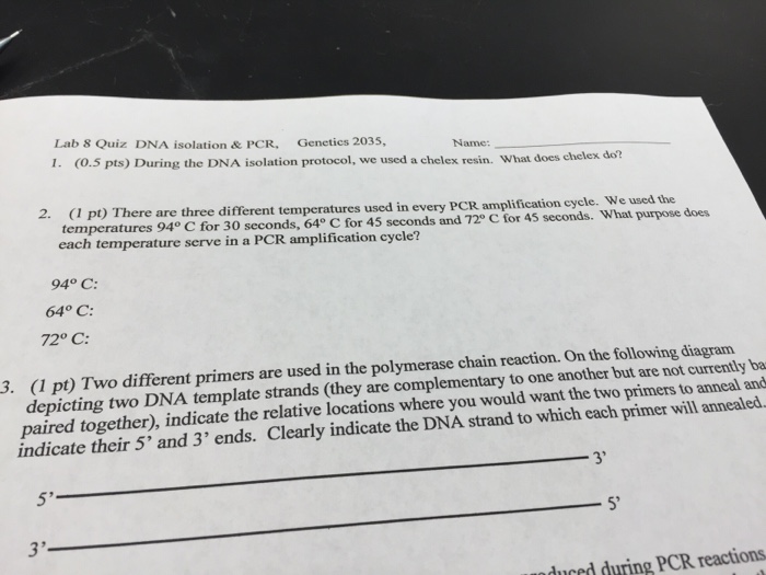 Solved During the DNA isolation protocol, we used a chelex | Chegg.com