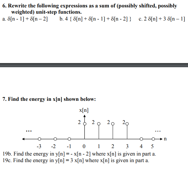 Solved Rewrite the following expressions as a sum of | Chegg.com