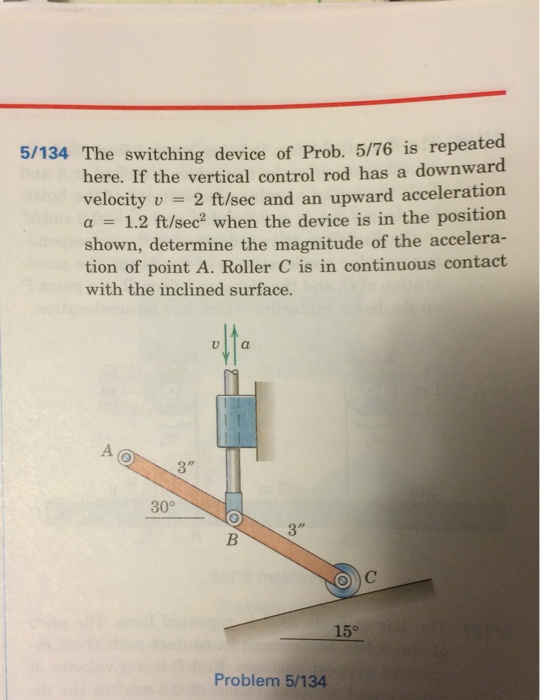 Solved 5/134 The switching device of Prob. 5/76 is repeated | Chegg.com