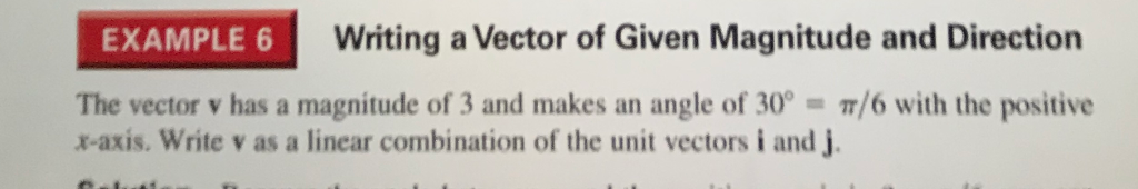 Solved Writing a Vector of Given Magnitude and Direction The | Chegg.com