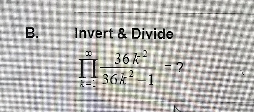 Solved B. Invert & Divide 336k | Chegg.com