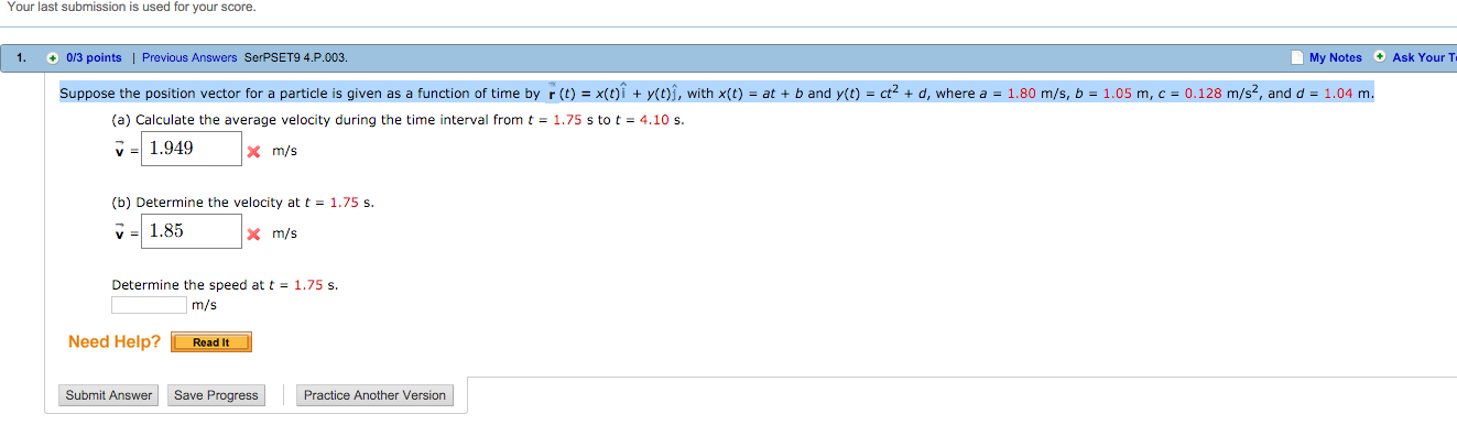 Solved Suppose the position vector for a particle is given | Chegg.com