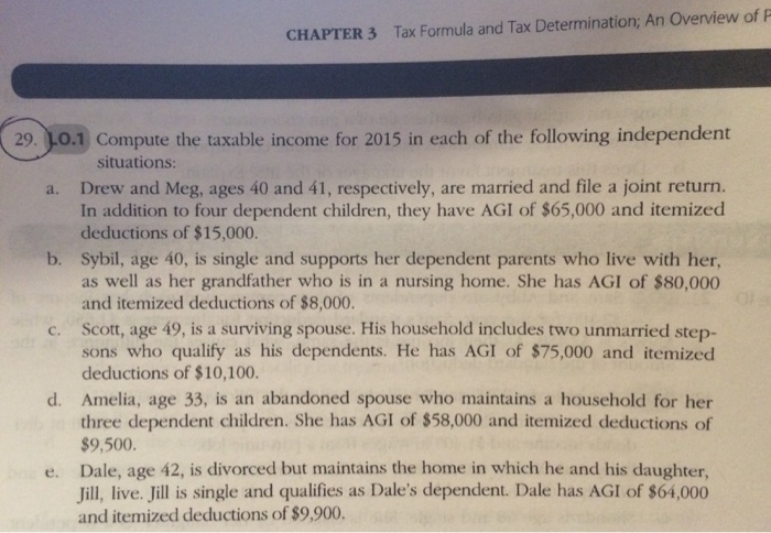 Solved CHAPTER 3 Tax Formula and Tax Determination; An | Chegg.com