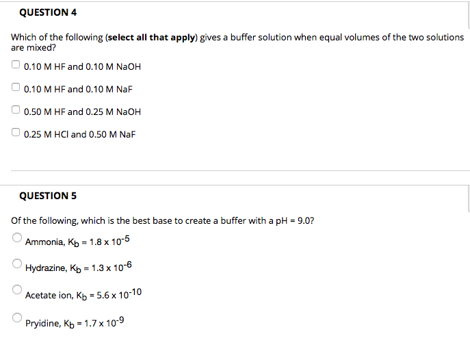Solved Question 4 Which Of The Following Select All That