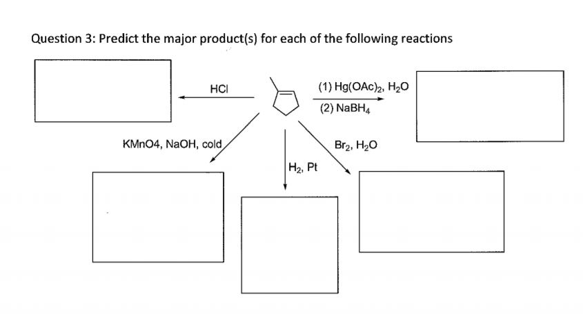 Solved Predict the major product(s) for each of the | Chegg.com