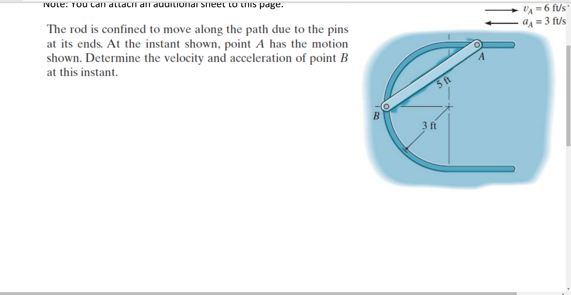 Solved The rod is confined to move along the path due to the | Chegg.com