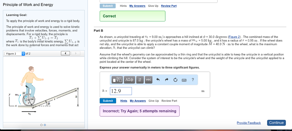 Solved Principle of Work and Energy Learning Goal To apply | Chegg.com