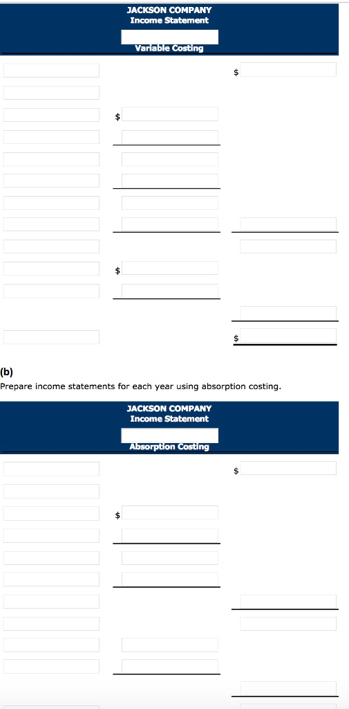 Solved Problem 19-7A (Part Level Submission) Jackson Company | Chegg.com Solved Problem 19-7A (Part Level Submission) Jackson Company | Chegg.com