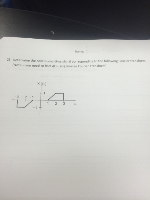 Solved 2) Determine the continuous-time signal corresponding | Chegg.com