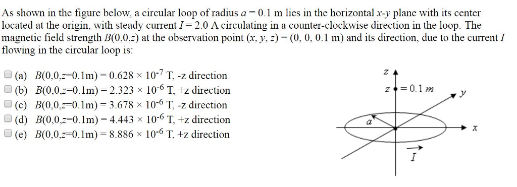 Solved As shown in the figure below, a circular loop of | Chegg.com