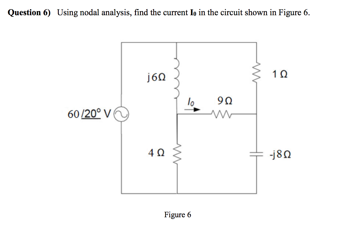 Solved Using nodal analysis, find the current I_0 in the | Chegg.com