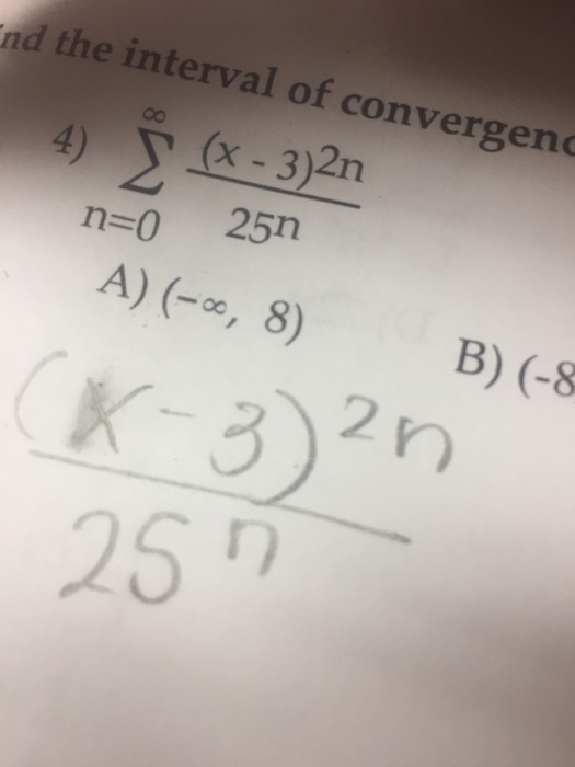 Solved Find the interval of convergence sigma_n = | Chegg.com