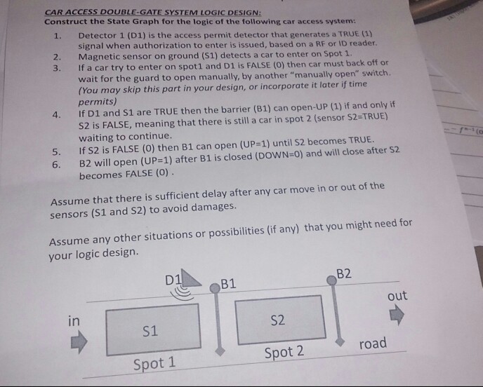 double gate system logic design if anyone could | Chegg.com