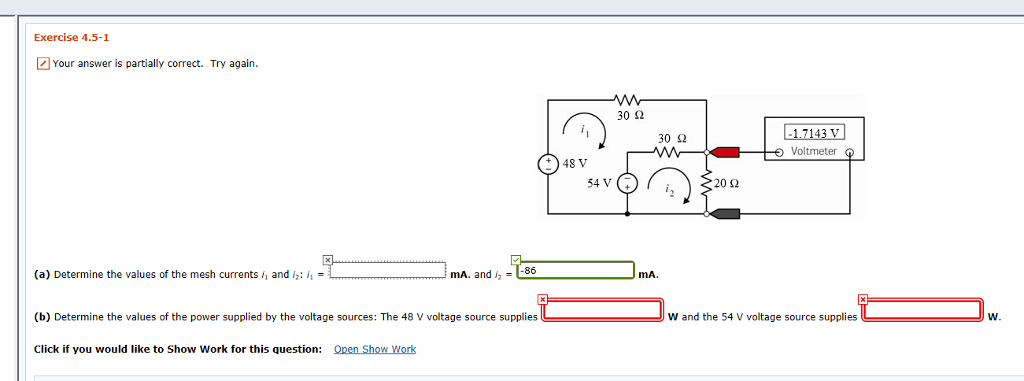 Solved Exercise 4.5-1 Your answer is partially correct. Try | Chegg.com