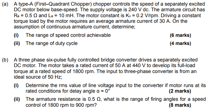 Solved (a) A type-A (First-Quadrant Chopper) chopper | Chegg.com