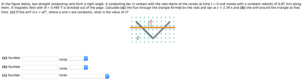 Solved In the figure below, two straight conducting rails | Chegg.com