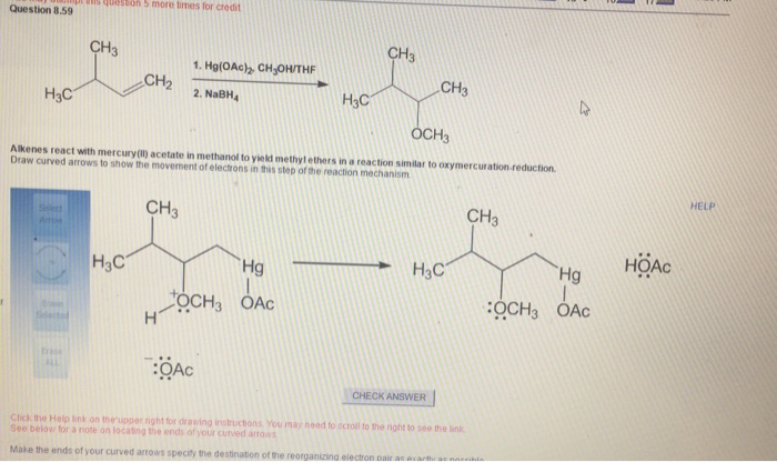 Solved Alkenes react with mercury II acetate in methanol to | Chegg.com