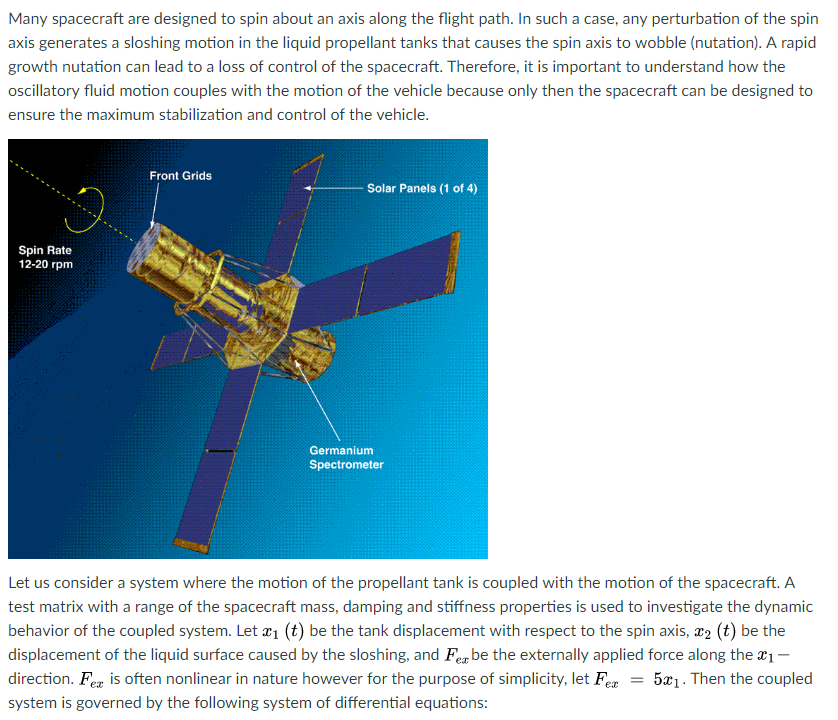 Solved Many Spacecraft Are Designed To Spin About An Axis