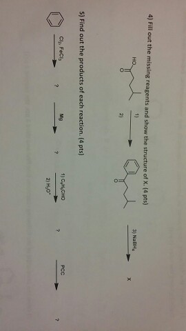 Solved Fill out the missing reagents and show the structure | Chegg.com