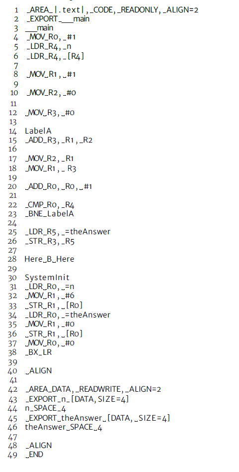 Solved _AREA-I. text l,-CODE-READONLY-ALIGN=2 -EXPORT- main | Chegg.com