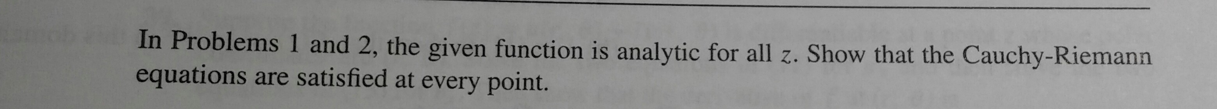 Solved In Problems 1 and 2, the given function is analytic | Chegg.com