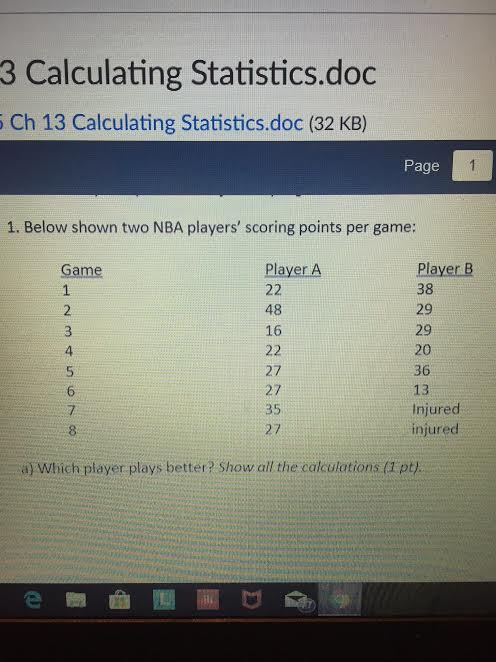 Solved 3 Calculating Statistics.doc Ch 13 Calculating | Chegg.com