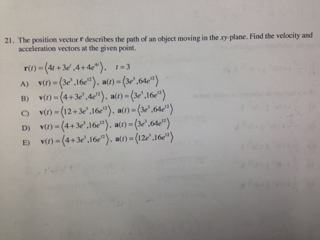 Solved The position vector r describes the path of an object | Chegg.com