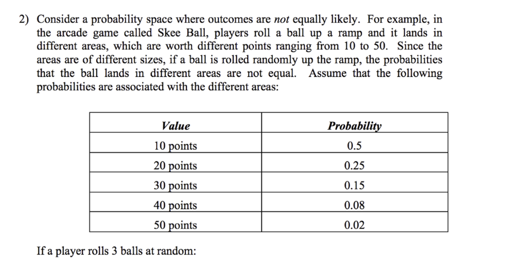 Solved 2) Consider a probability space where outcomes are | Chegg.com
