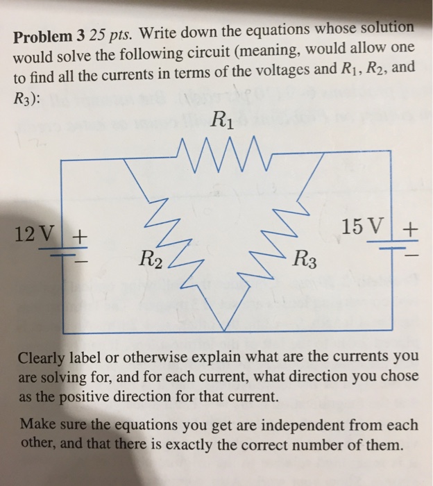 Solved Write down the equations whose solution would solve | Chegg.com