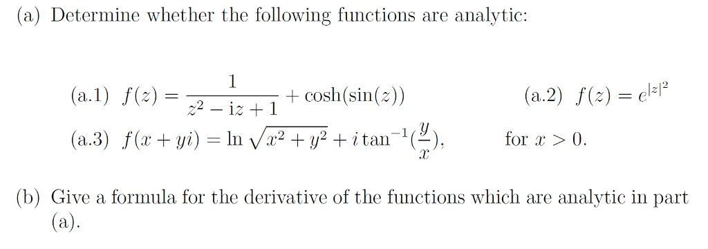 Solved Determine whether the following functions are | Chegg.com