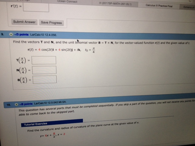 Solved Find the vectors T and N, and the unit binomial | Chegg.com