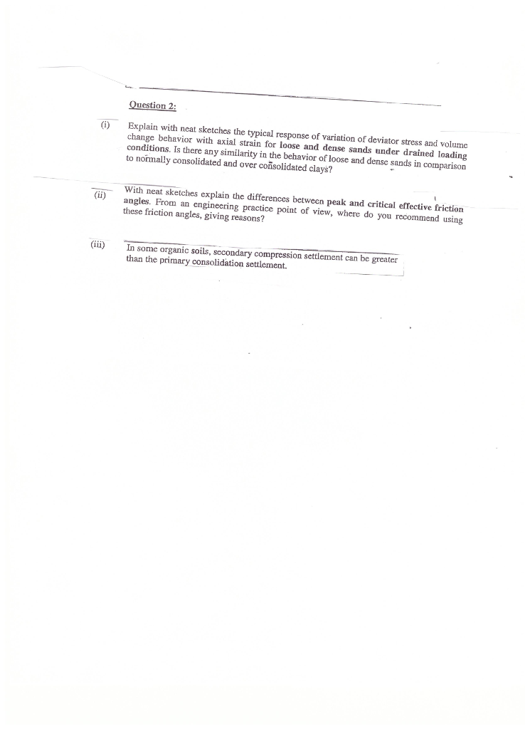 Solved Question 2: () Explain with neat sketches the typical | Chegg.com