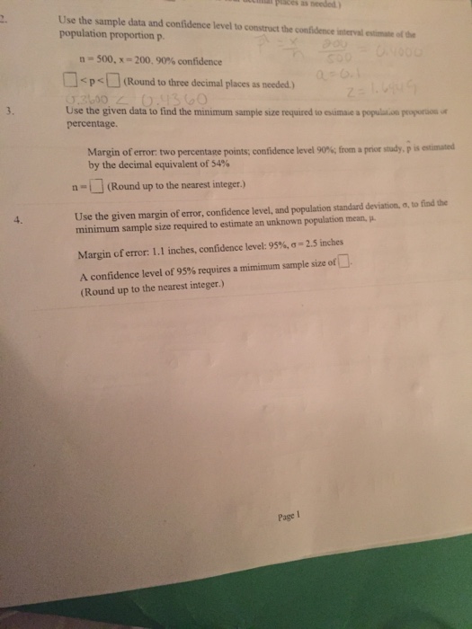 Solved Use the sample data and confidence level to construct | Chegg.com
