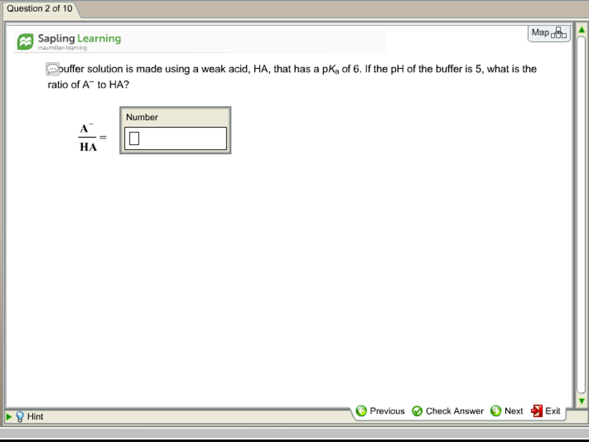 Solved A buffer solution is made using a weak acid, HA, that | Chegg.com