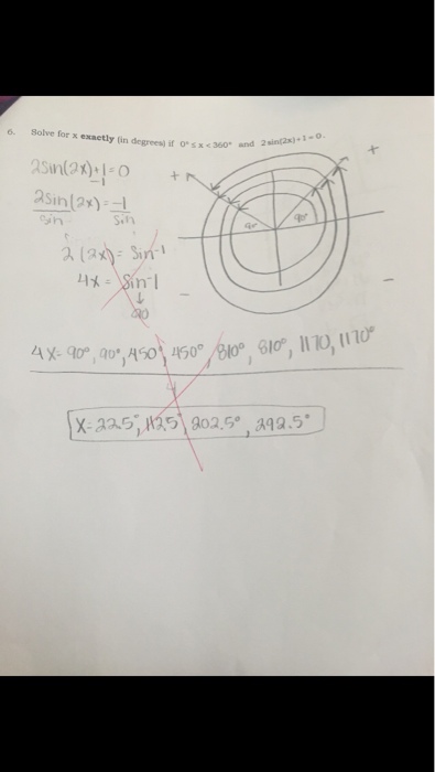 Solved Solve for x exactly (in degrees) if 0 degree lew x | Chegg.com