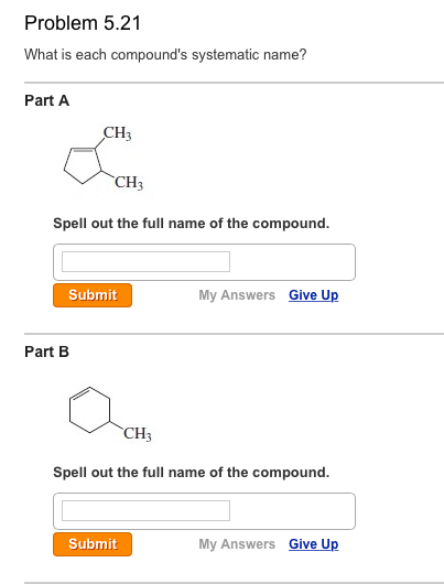 Solved What is each compound's systematic name? Spell out | Chegg.com