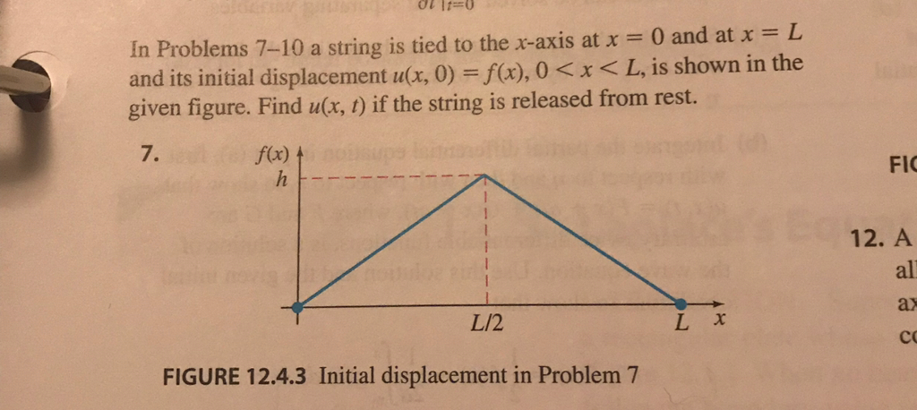 Solved In Problems 7-10 a string is tied to the x-axis at x | Chegg.com