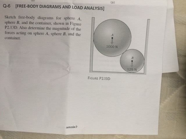 Solved sketch free-body digrams for sphere A , sphere B , | Chegg.com