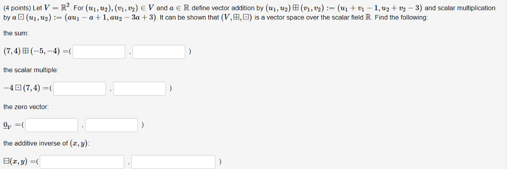 Solved by a E] (u 1, te) :-(all-a + 1, au2-3a + 3). It can | Chegg.com