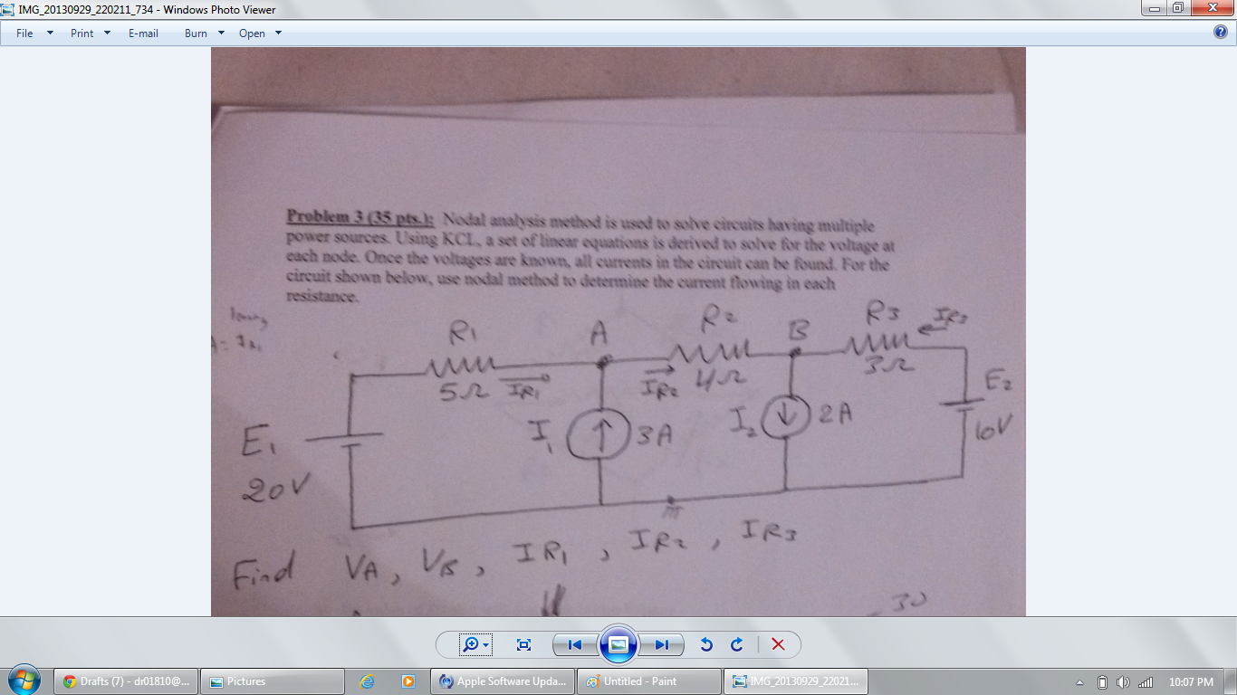 Solved Nodal analysis method is used to solve circuits | Chegg.com