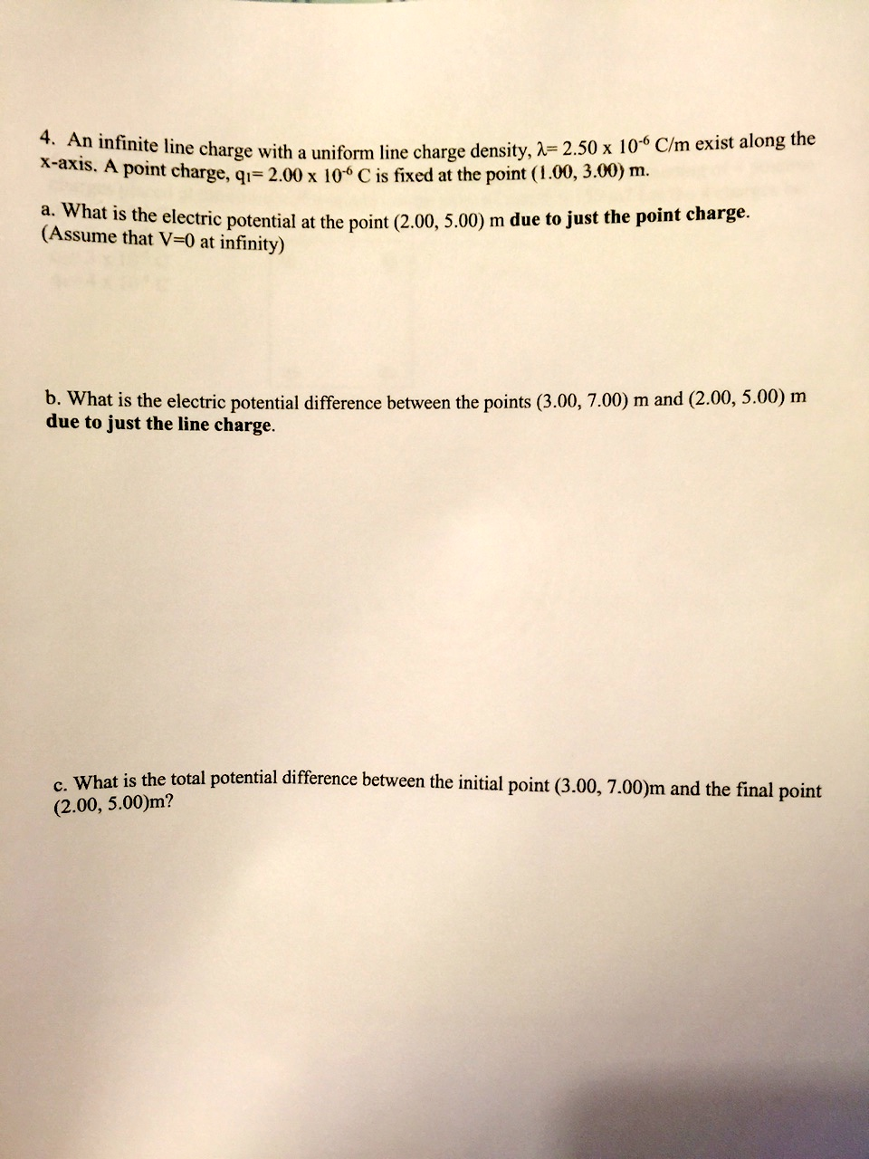 Solved An infinite line charge with a uniform line charge | Chegg.com Solved An infinite line charge with a uniform line charge | Chegg.com
