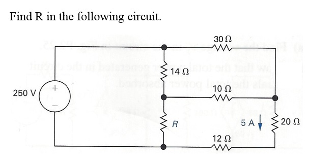 Solved Find R in the following circuit. | Chegg.com