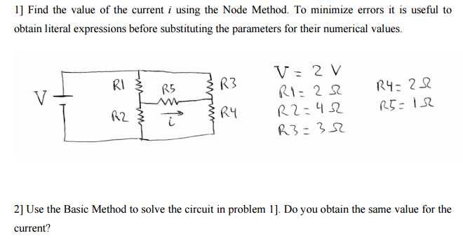 Solved Find the value of the current i using the Node | Chegg.com